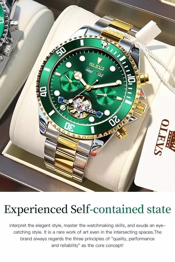 OLEVS Watch 6605 Luxury Tourbillon Automatic Mechanical - OLEVS WATCHES