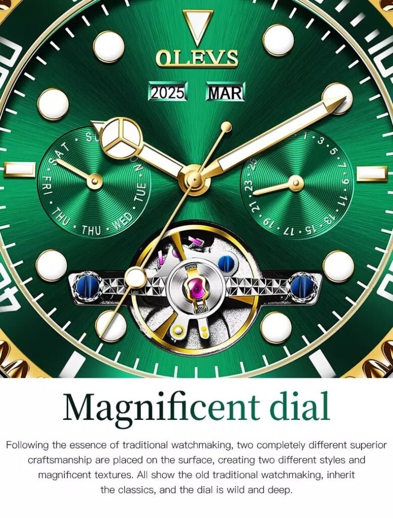 OLEVS Watch 6605 Luxury Tourbillon Automatic Mechanical - OLEVS WATCHES