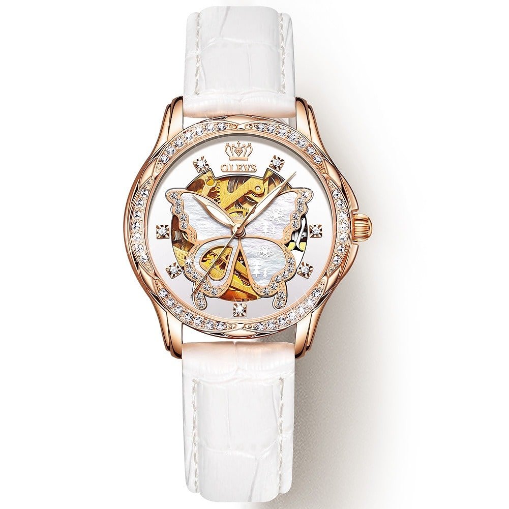 OLEVS 6608 Womens Stainless Steel Mechanical Watch - OLEVS WATCHES