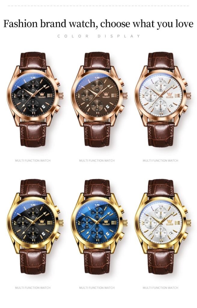 OLEVS 2872 Classic Leather Quartz Watch - OLEVS WATCHES