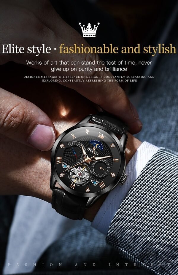 Olevs 6652 High-Quality Movement Automatic Mechanical Sports watch ...