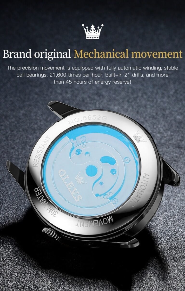 Olevs 6652 High-Quality Movement Automatic Mechanical Sports watch ...