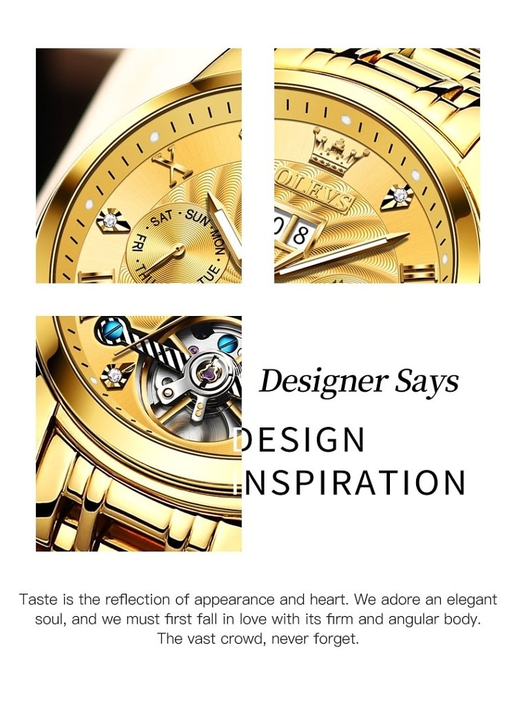 OLEVS 9910 Tourbillon Self-Winding Sports Luxury Watch - OLEVS WATCHES