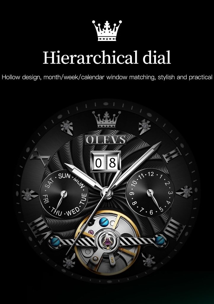 OLEVS 9910 Tourbillon Self-Winding Sports Luxury Watch - OLEVS WATCHES