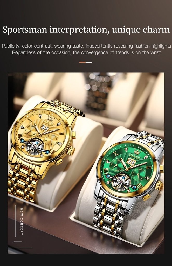 OLEVS 9910 Tourbillon Self-Winding Sports Luxury Watch - OLEVS WATCHES