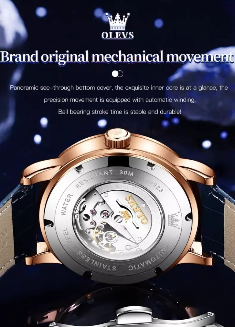 OLEVS 9923 Watch Moon Phase Automatic Mechanical - OLEVS WATCHES