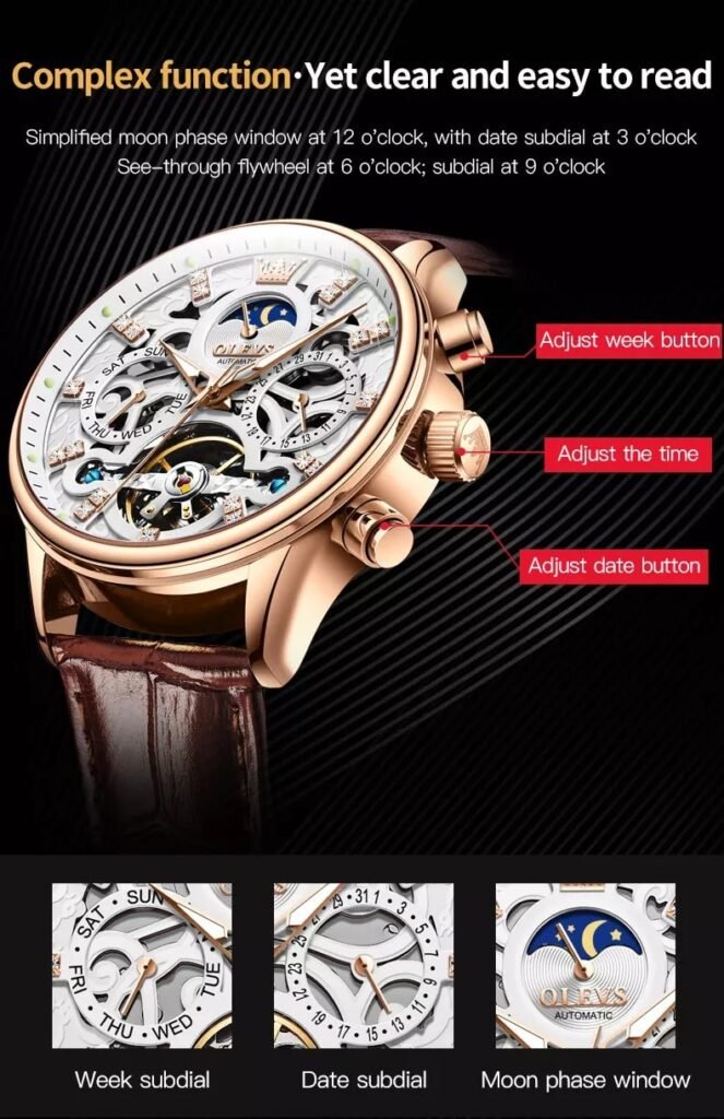 Olevs Watch 6658 Tourbillon Luxury Watch - OLEVS WATCHES