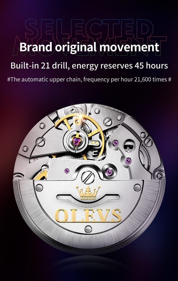 OLEVS 6650 Luxury Waterproof Stainless-Steel Watch - OLEVS WATCHES