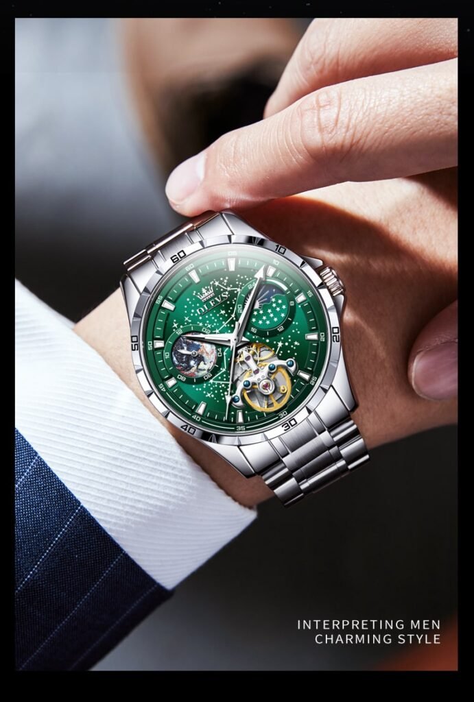 OLEVS 6689 Luxury Skeleton Automatic Men's Watch - OLEVS WATCHES