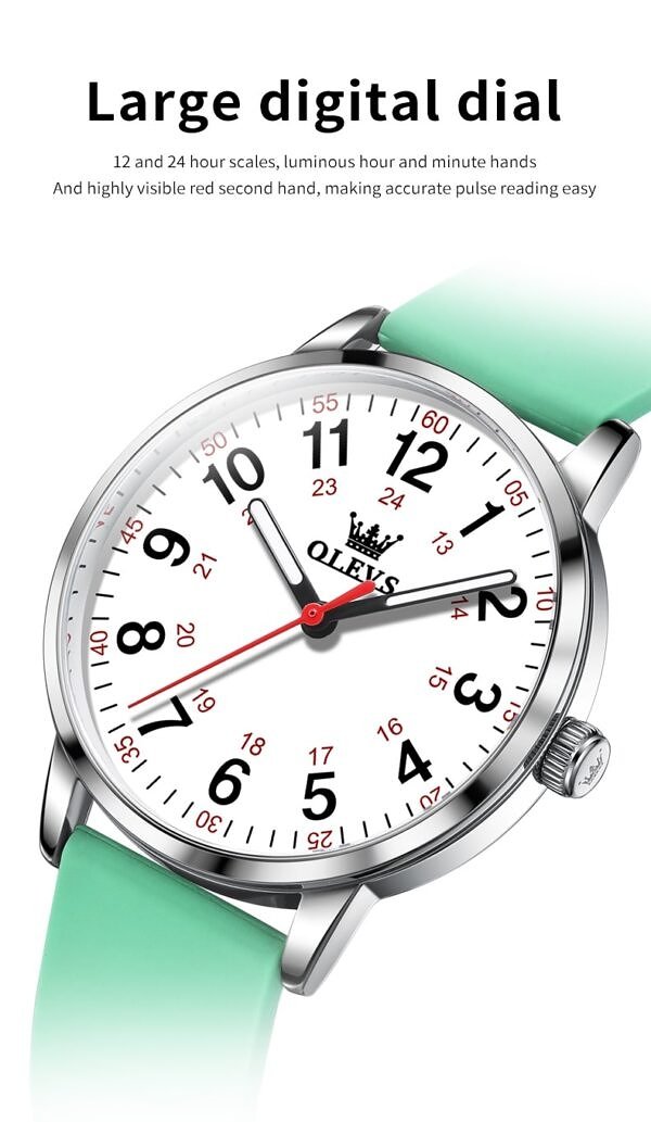 OLEVS 9953 Pocket Portable Silicone Nurse Watch - OLEVS WATCHES