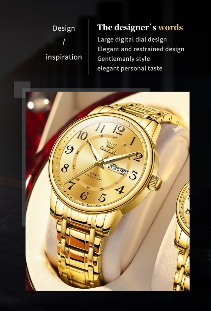 OLEVS 2891 Quartz Couples Watch Set - OLEVS WATCHES