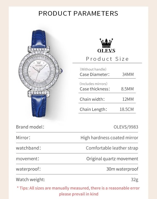OLEVS 9983 Luxury Gold Womens Wristwatch - OLEVS WATCHES