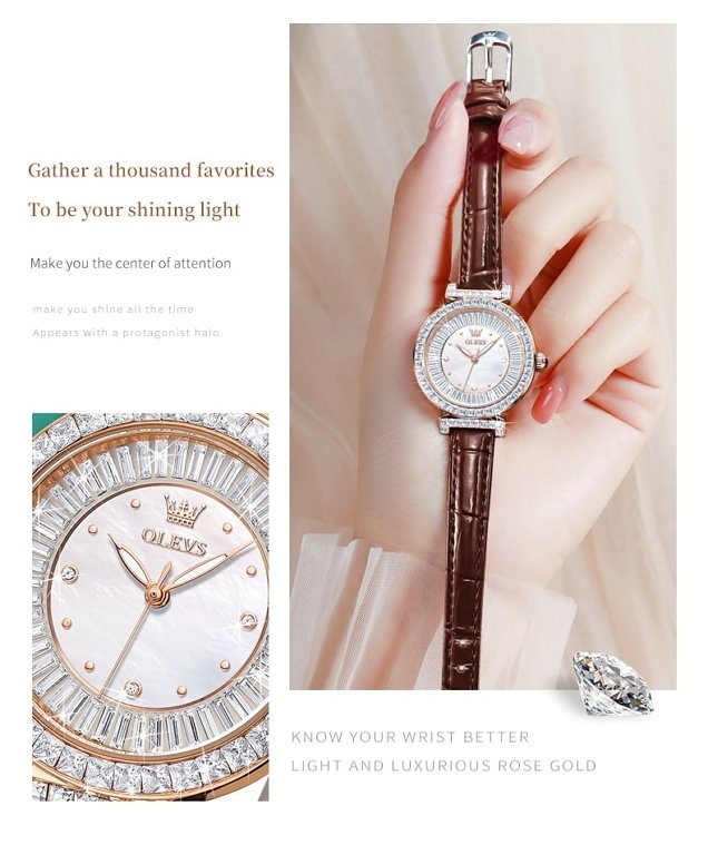 OLEVS 9983 Luxury Gold Womens Wristwatch - OLEVS WATCHES